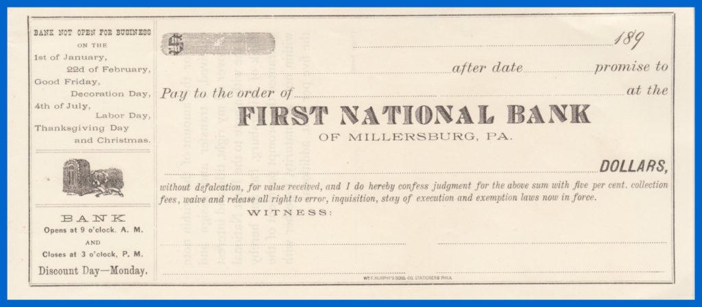 Millersburg – First National Bank, 1890s – Lykens Valley: History ...