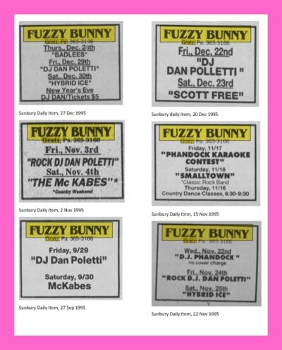Gratz – Musical Groups at the Fuzzy Bunny, 1995 – Lykens Valley ...