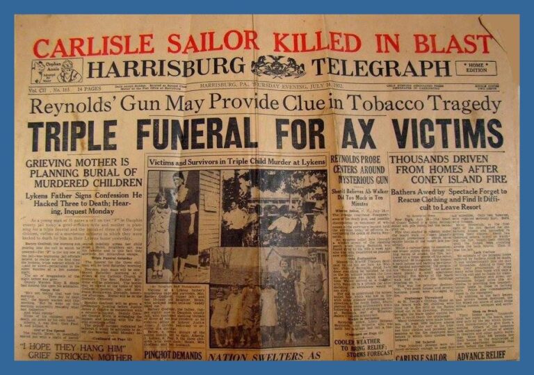 Lykens – Funeral For Ax Murder Victims, 1932 – Lykens Valley: History ...