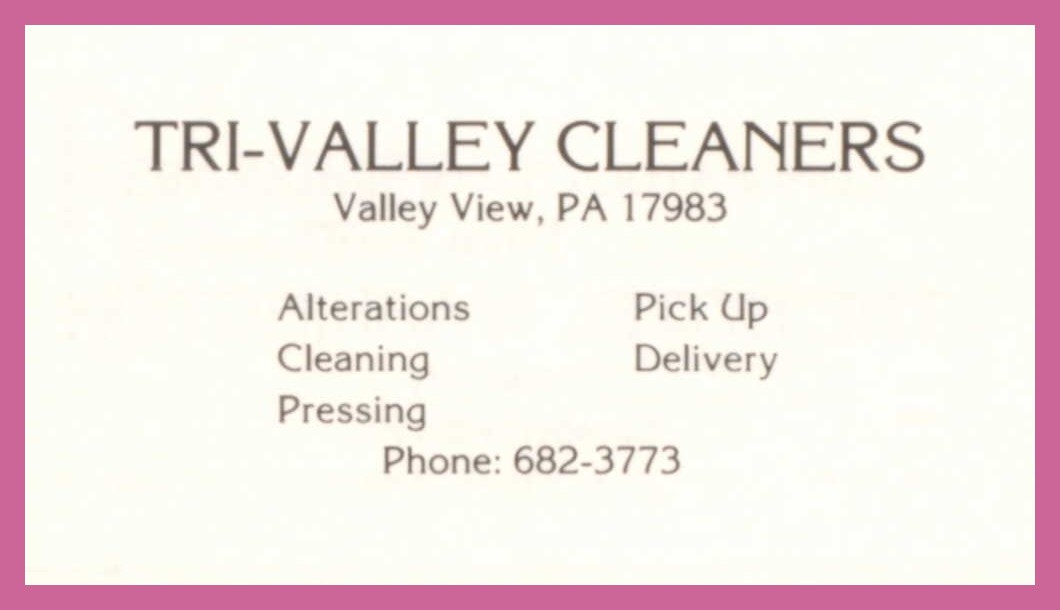 Valley View – Tri-Valley Cleaners, 1988 – Lykens Valley: History ...