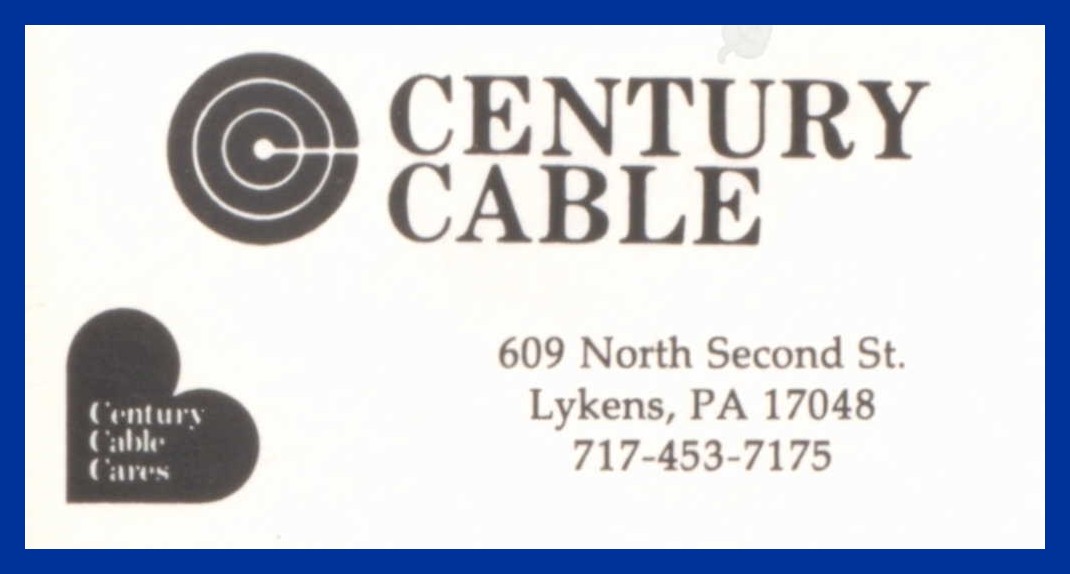 Lykens – Century Cable, 1995 – Lykens Valley: History & Genealogy