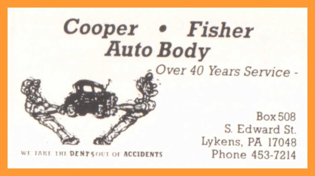 Lykens – Cooper-Fisher Auto Body, 1995 – Lykens Valley: History & Genealogy