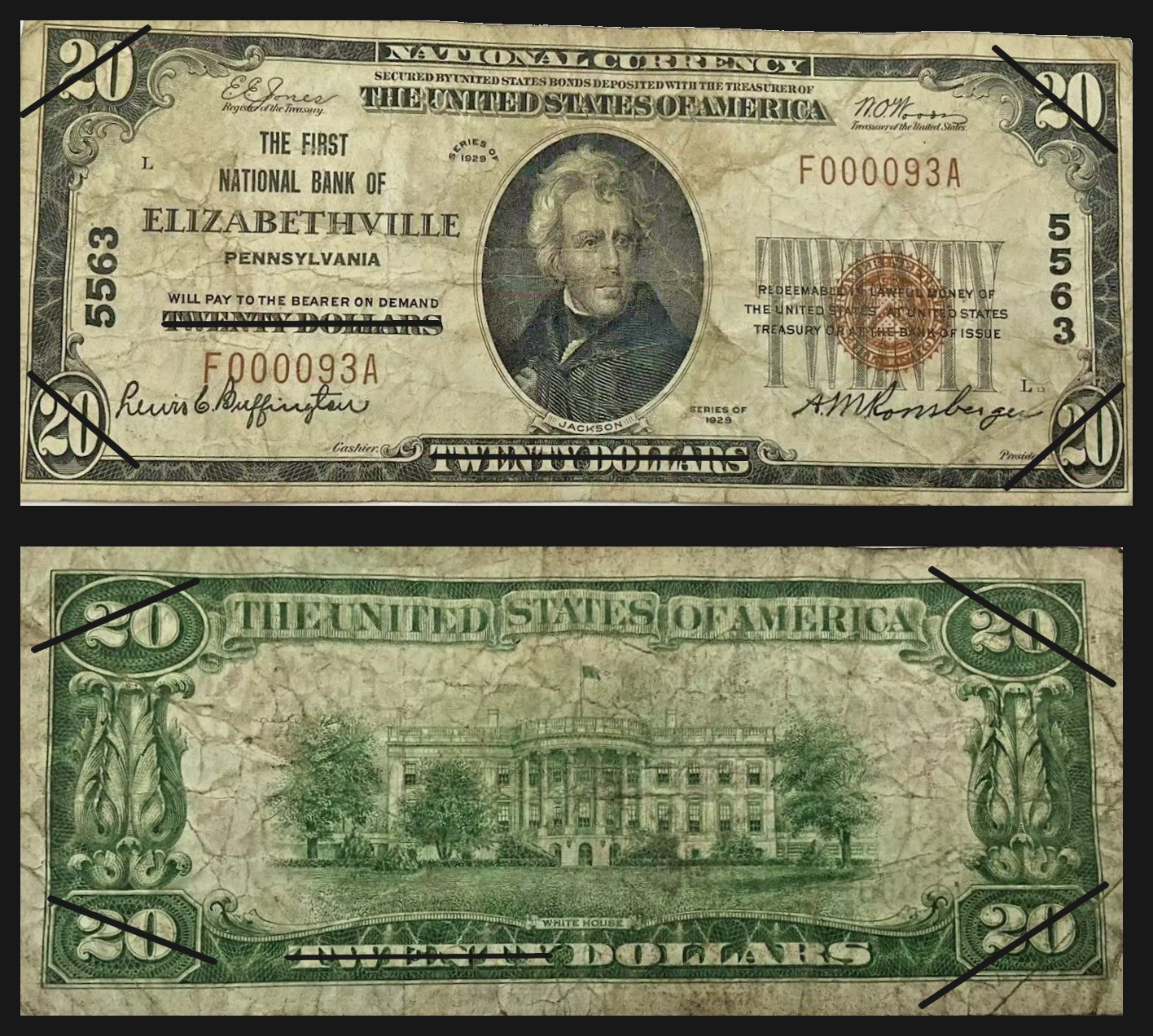 Elizabethville – National Bank Note, 1929 – Lykens Valley: History ...